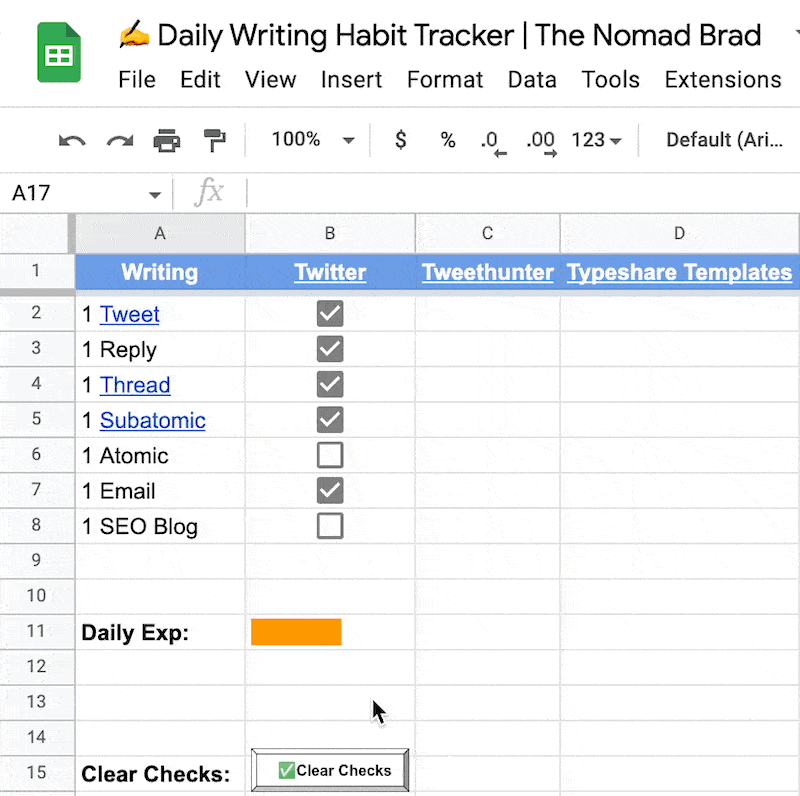 How To Clear Checkboxes With Google Sheets And Appscript The Nomad 
