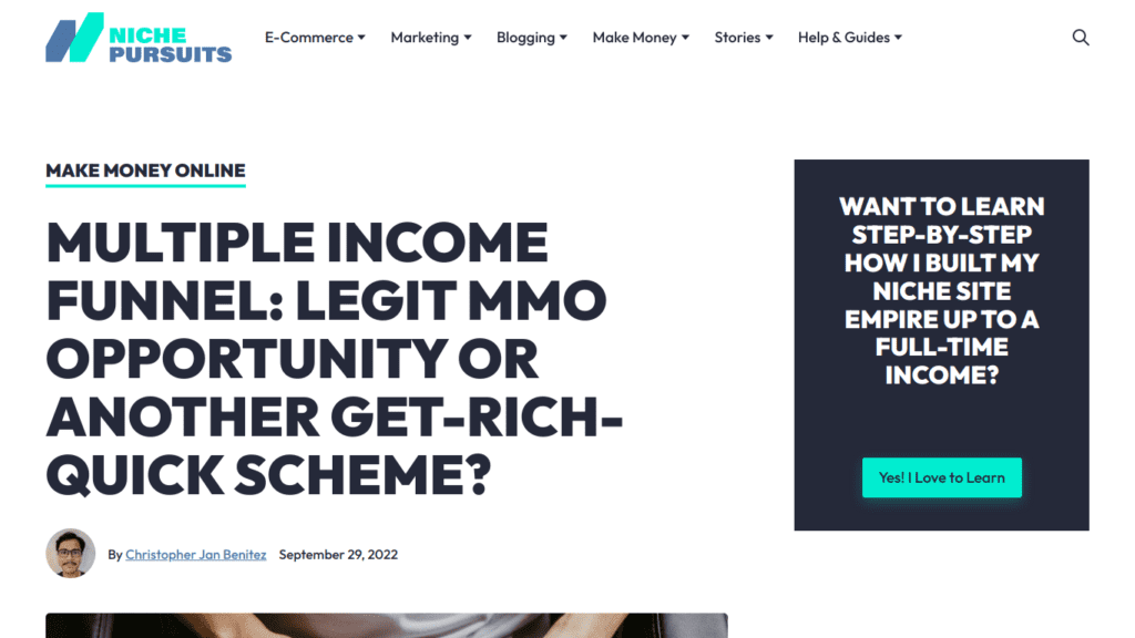 Multiple Income Funnel - The Nomad Brad | Blog